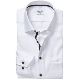 MARVELIS Herren MARVELIS Langarmhemd Businesshemd, New-Kentkragen, modern fit wei&szlig; 43, N-Gr