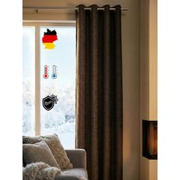 WIRTH Vorhang &raquo;Trondheim B&laquo; &Ouml;sen 1 Stk. tlg. grau Chenille, Polyacryl 145cm, &Ouml;sen, 131cm