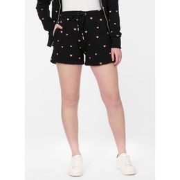 Ragwear Damen Sweatshorts &raquo;ANIKU HEARTS&laquo; Mit Kordelzug und kleinen bunten Herzchen bestickt bunt XS (34), N-Gr