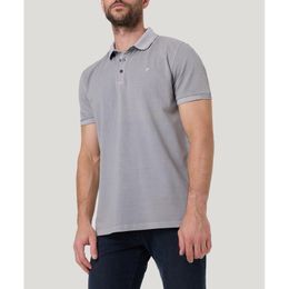 Pioneer Authentic Jeans Herren Poloshirt mit Logostickerei grau XL