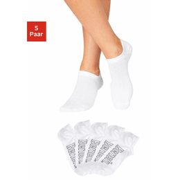 Bench. Damen Sneakersocken &raquo;Niedrige Sneaker Socken, Damen Baumwolle Sportsocken Atmungsaktiv&laquo; Packung, 5 Stk. tlg. f&uuml;r modische Sneaker-Schuhe wei&szlig; 