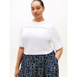 Tommy Hilfiger Curve Damen T-Shirt &raquo;CRV CORP LOGO TRAPEZE C-NK TEE&laquo; in gro&szlig;en Gr&ouml;&szlig;en 50