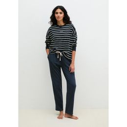 Marc O'Polo Marc O'polo Damen Marc O'Polo Pyjama &raquo;Mix N Match Cotton Pyjama Set Long&laquo; 2tlg., 2 tlg. mit langem Arm und seitlichen Taschen S