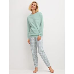 Calida Damen Calida Schlafanzug &raquo;Sweet Dreams&laquo; 2 Langarm, Rundhals, Interlock-Qualit&auml;t, weich, bequem L (48/50)