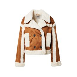 River Island Jacke Damen Gr&ouml;&szlig;e XXL braun / wei&szlig; Sommerjacke