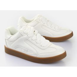 Buffalo Damen Sneaker &raquo;LIBERTY ONE&laquo; Schn&uuml;rschuh, Retro-Sneaker, Freizeitschuh mit weichem Schaftrand wei&szlig; 39