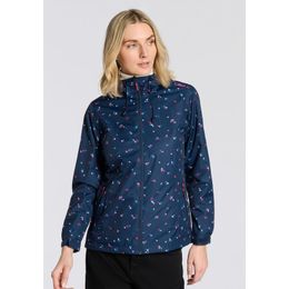 CMP Damen CMP Regenjacke mit Kapuze mit dezenten Reflektordetails blau 50
