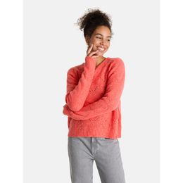 LIEBLINGSST&Uuml;CK Lieblingsst&uuml;ck Damen Strickpullover &raquo;S&ouml;lveL&laquo; mit dezentem Lochmuster, V-Neck rosa 38