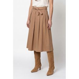 monari Damen Midirock &raquo;Rock Lyocellmix&laquo; Regular fit mit gelegten Falten beige 42