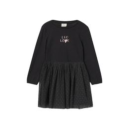 s.Oliver Junior M&auml;dchen s.Oliver Junior Minikleid mit Mesh-Rock, Fit and Flare schwarz 98, N-Gr