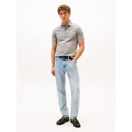 Tommy Hilfiger Herren Poloshirt &raquo;1985 SLIM POLO mit Piqu&eacute;-Struktur und Stickerei&laquo; meliert, casual, slim fit, Baumwollmix, Polokragen grau XL