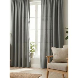 WIRTH Vorhang &raquo;Dim out&laquo; Kr&auml;uselband 1 Stk. tlg. grau Polyester 150cm, Kr&auml;uselband, 145cm