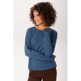 Aniston Casual Damen Aniston CASUAL Langarmshirt im trendfarbenen Ringel-Dessin - NEUE KOLLEKTION 40