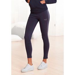 Kangaroos Damen Kangaroos Leggings mit schmalem Piping, Loungewear blau 32/34, N-Gr