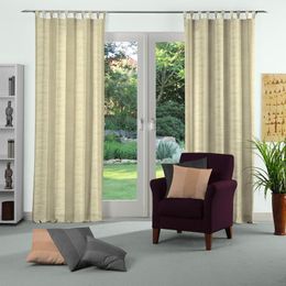 WIRTH Vorhang &raquo;Niederau&laquo; Schlaufen 1 Stk. tlg. grau Jacquard, Polyacryl, Polyester 145cm, Schlaufen, 132cm