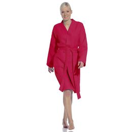Vossen Unisex-Bademantel &raquo;Rom, ideal f&uuml;r Sauna & Spa, Hotelbademantel, Morgenmantel&laquo; 1 Stk. f&uuml;r Damen & Herren, Waffelpiqu&eacute;-Struktur, in leichter Qualit&auml;t 