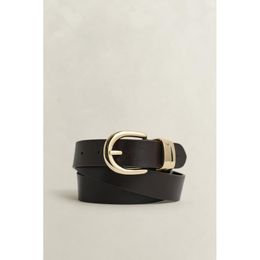 Gant Damen Lederg&uuml;rtel &raquo;CHUNKY KEEPER LEATHER BELT&laquo; Gr&ouml;&szlig;enverstellbar durch Einfachdornschlie&szlig;e 80