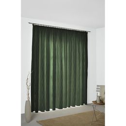 WIRTH Vorhang &raquo;Sepino&laquo; Multifunktionsband 1 Stk. tlg. gr&uuml;n Jacquard, Baumwolle, Polyester 145cm, Multifunktionsband, 132cm