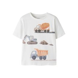 name it Jungen T-Shirt &raquo;NMMJAVOL SS NREG TOP&laquo; Baumwollmischung, regular fit wei&szlig; 110