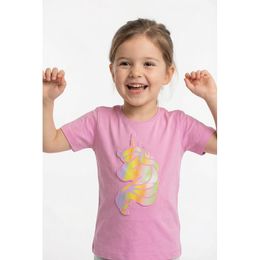 Blue Seven M&auml;dchen T-Shirt mit s&uuml;&szlig;em Einhorn-Motiv rosa 134