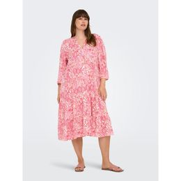Only Carmakoma Damen Only CARMAKOMA Tunikakleid &raquo;CARMILANA 3/4 DRESS WVN NOOS&laquo; Sommerkleid 46, N-Gr