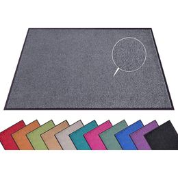 Hanse Home Fu&szlig;matte &raquo;Wash & Clean&laquo; rechteckig 7 mm H&ouml;he Schmutzfangmatte, T&uuml;rmatte, In- und Outdoor, Teppich, L&auml;ufer, waschbar grau Kunstfaser B : 