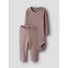 name it Jungen Langarmbody &raquo;NBNKAB LS BODY LEGGING SET NOOS&laquo; Set, 2 Stk. mit dazu passender Leggings beige 80, N-Gr