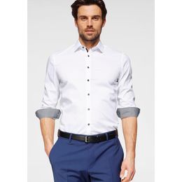 OLYMP Herren OLYMP Businesshemd &raquo;No. Six super slim&laquo; super slim, Comfort Stretch, b&uuml;gelleicht wei&szlig; 41, N-Gr