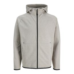 Jack & Jones JACK & JONES Zip-Up Hoodie male size M Light grey