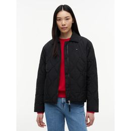 Tommy Jeans Damen Steppjacke &raquo;TJW COACH COLLAR QUILTED JACKET&laquo; Kunstfaser, Flag-Stickerei schwarz S (36/38)