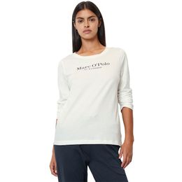 Marc O'Polo Marc O'polo Damen Marc O'Polo Pyjamaoberteil &raquo;Mix & Match Cotton&laquo; Rundhalsausschnitt, Single Jersey, Baumwolle, lang&auml;rmelig, Regular Fit wei&szlig; XL