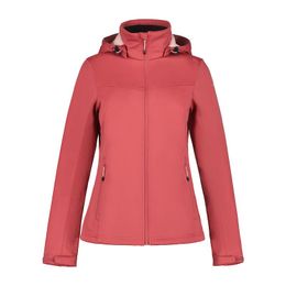 Icepeak Damen Softshelljacke &raquo;D SOFTSHELLJACKE BOISE&laquo; mit Kapuze wasserdicht, winddicht, mit abnehmbarer Kapuze, atmungsaktiv pink 40