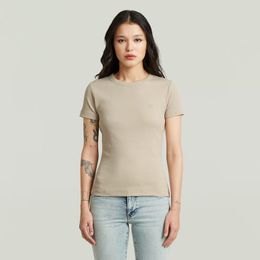 G-Star Raw G-Star Damen G-STAR T-Shirt &raquo;Slim Rib Wmn&laquo; in Rundhalsform beige XL