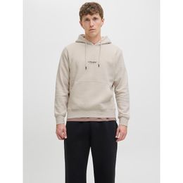 Jack & Jones Jack & Jones Herren Kapuzensweatshirt &raquo;JJESOHO SWEAT HOOD NOOS&laquo;, Baumwollmischung, relaxed fit beige XL