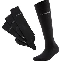 w&auml;schepur Damen Kniestr&uuml;mpfe schwarz, Gr&ouml;&szlig;e 39-42