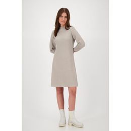 monari Damen Strickkleid &raquo;Kleid Strick Lurex 92cm&laquo; Ohne Tasche Mit Rundhalsausschnitt beige 40, N-Gr