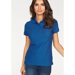 Fruit of the Loom Damen Fruit of the Loom Poloshirt &raquo;Lady-Fit Premium Polo&laquo; Sommershirt, unifarben, aus reiner Baumwolle blau XL (42)