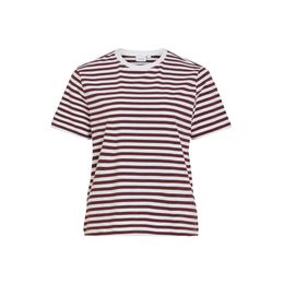Vila T-Shirt 'VINORA' Damen Gr&ouml;&szlig;e XXL burgunder / wei&szlig;