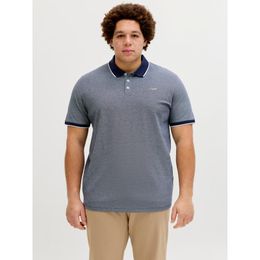 Jack & Jones PlusSize Jack & Jones Plussize Herren Jack & Jones PlusSize Poloshirt &raquo;JPRBLUALVES SS POLO PLS&laquo; Baumwollmischung, normal geschnitten blau 4XL