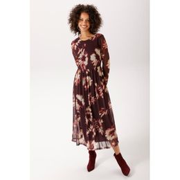 Aniston Casual Damen Aniston CASUAL Midikleid mit grafischen Batik-Bl&uuml;ten bedruckt - NEUE KOLLEKTION 48, N-Gr