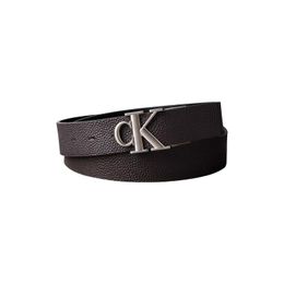 Calvin Klein Herren Lederg&uuml;rtel &raquo;CK BUCKLE TUMBLED 35MM ADJ/REV&laquo; Umkehrbar braun 110