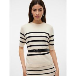 V&eacute;ro Moda Vero Moda Damen Kurzarmpullover &raquo;VMSABA PLAIN, Feinstrickpullover&laquo; Damenpullover, Rundhalsausschnitt, Kurzarm, Sommerpulli,, im Regular Fit aus 