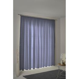 Adam Vorhang &raquo;Urban Cactus&laquo; Kr&auml;uselband 1 Stk. tlg. aus 100% Bio-Baumwolle blau Jacquard, Baumwolle (Bio-Baumwolle) 175cm, Kr&auml;uselband, 145cm
