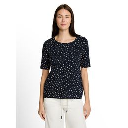Tom Tailor Damen Tom Tailor Rundhalsshirt Sommershirt mit Punkten schwarz-wei&szlig; XL