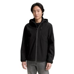 Tom Tailor Herren Tom Tailor Softshelljacke mit Kapuze mit Kapuze schwarz L