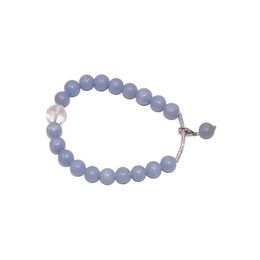 Firetti Damen Charm-Armband &raquo;Schmuck Geschenk Silber 925 Armkette Charmarmband Sternzeichen&laquo; Made in Germany - mit Edelsteinen blau 18, Waage, Silber 