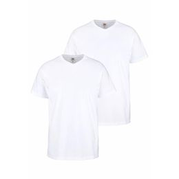 Fruit of the Loom Herren Fruit of the Loom T-Shirt Packung, 2 Stk. mit V-Ausschnitt wei&szlig; XXL (60/62)