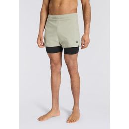 Hugo Underwear Herren HUGO Underwear Badeshorts &raquo;ACTIVE SWIM SHORTS&laquo; 2-in-1, mit integrierter Leggings beige M (50), N-Gr