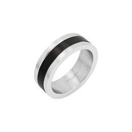 Tom Tailor Herren Tom Tailor Fingerring schwarz 64, Edelstahl, 8mm