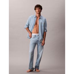 Calvin Klein Jeans Herren Straight-Jeans &raquo;STNDRD STRGHT JEAN&laquo; Mit G&uuml;rtelschlaufen blau 34, L&auml;nge 34